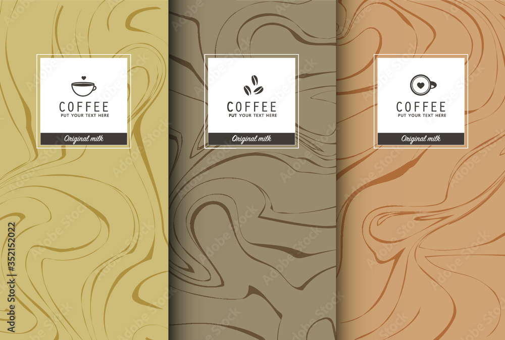 Chocolate bar packaging set. Trendy luxury product branding template ...