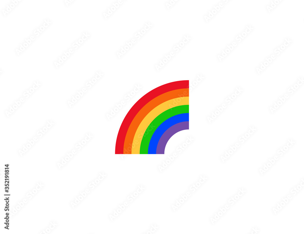 Rainbow vector flat icon. Gay Pride Flag. Isolated rainbow emoji ...