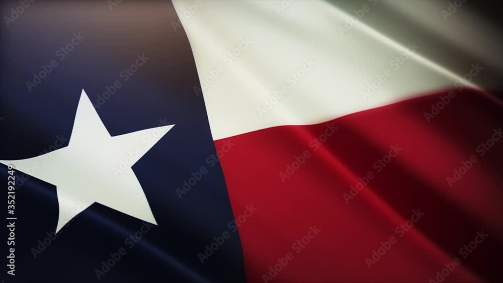 4k Texas flag;State in United States America;cloth texture slow ...
