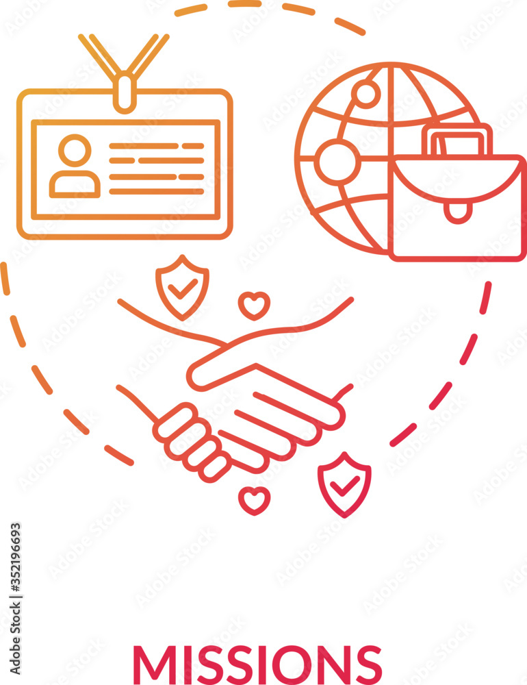 Diplomatic mission concept icon. Embassy diplomat idea thin line ...