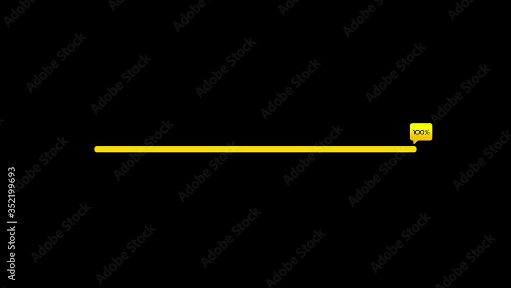 Message Bubble Loading Bar in 4K Abstract Concept Yellow Color Filling ...