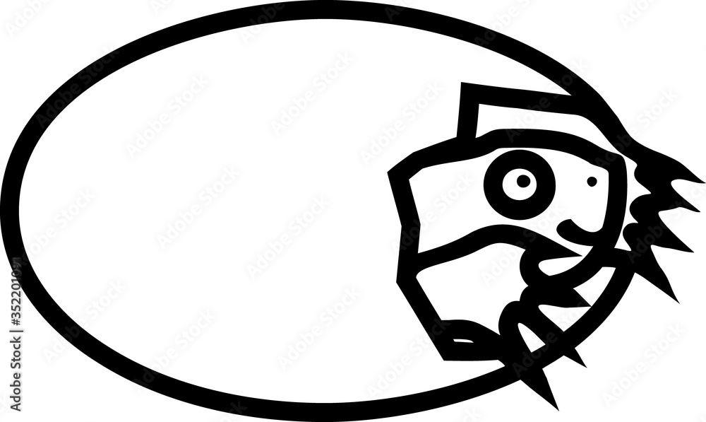 Coloring page. Cute cartoon European pond turtle hatching out of egg ...