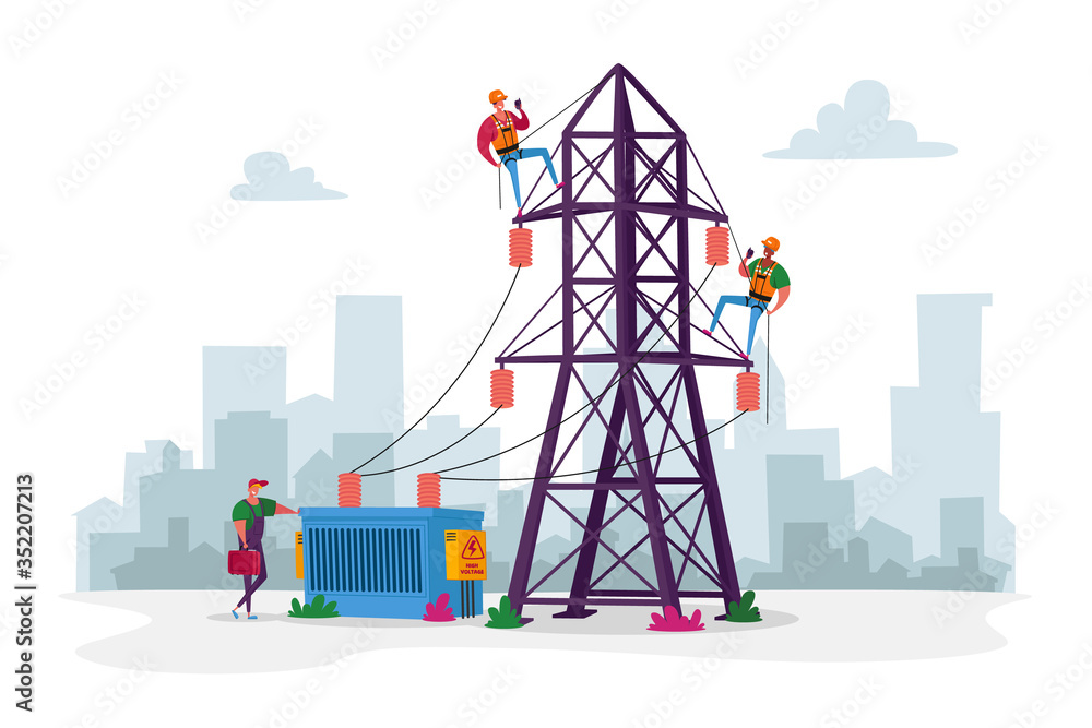 Cartoon Power Line