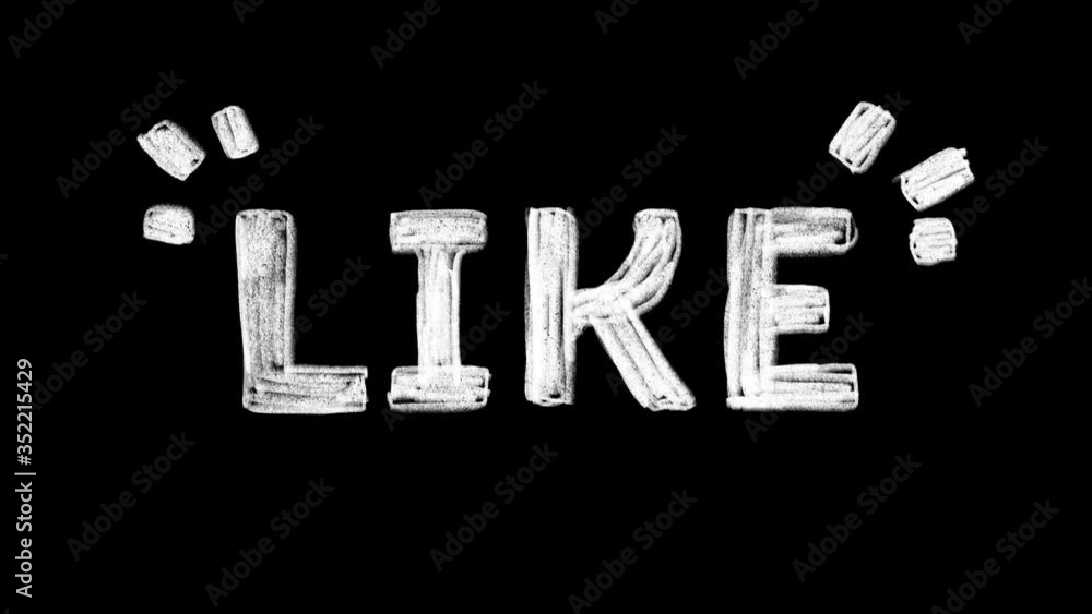 Animated phrase Like. Moving hand drawn text message. HD 2d cel loop ...