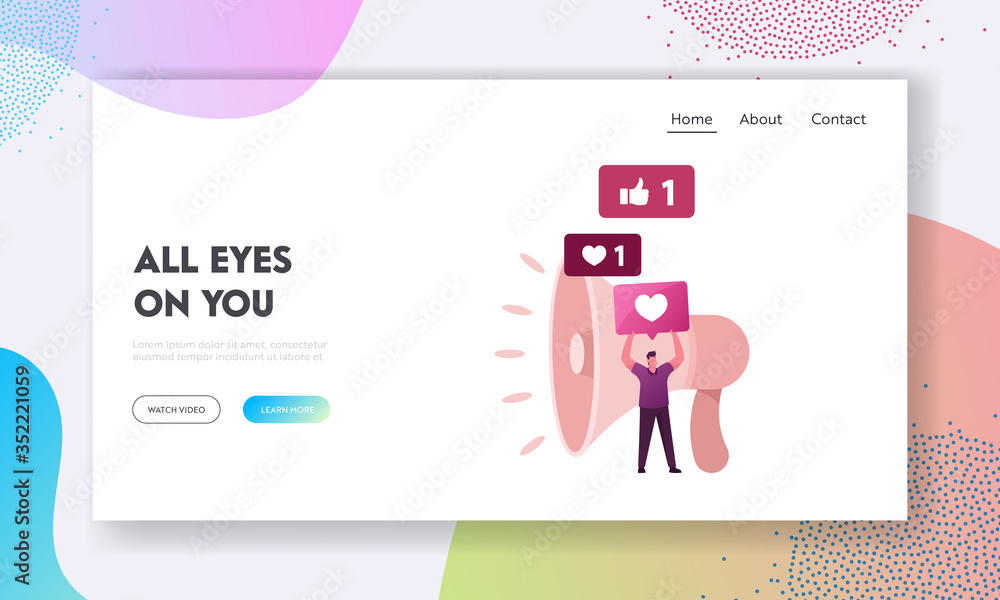 Alert Advertising, Social Media Promotion Landing Page Template. Public ...
