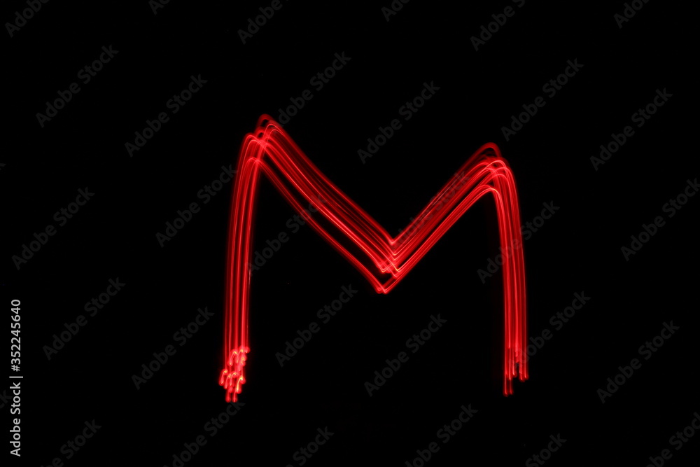 Red And Black Letter M