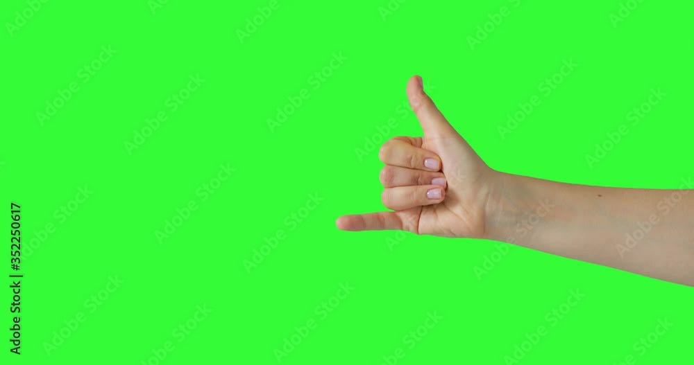 Isolated Woman Hand Showing The Shaka Surfer Hang Loose Sign, Symbol of ...