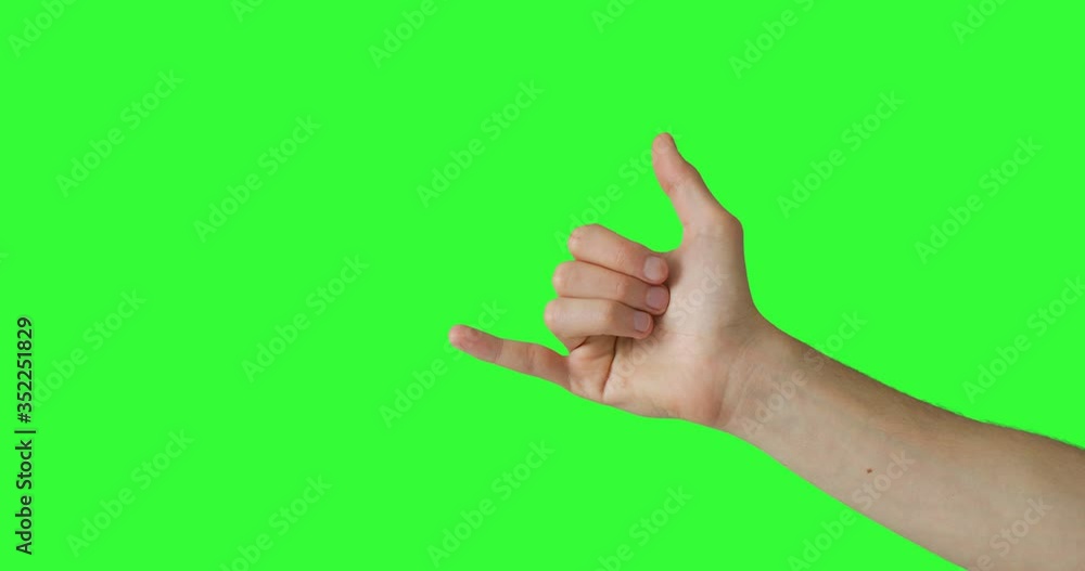 Isolated Man Hand Showing The Shaka Surfer Hang Loose Sign, Symbol of ...