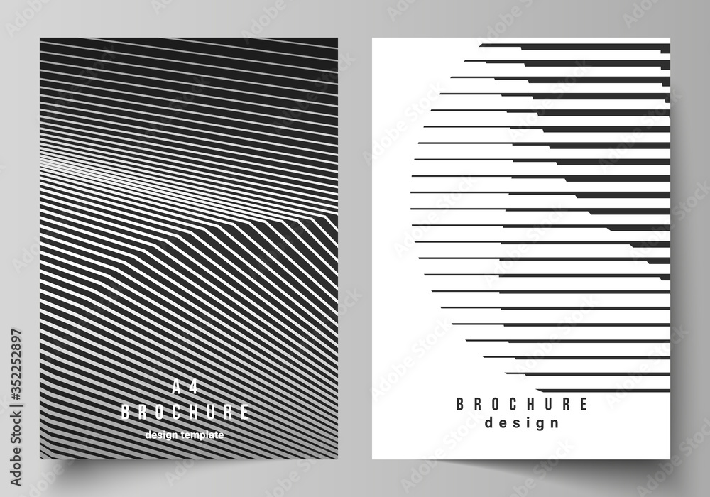 Vector layout of A4 format modern cover mockups design templates for ...