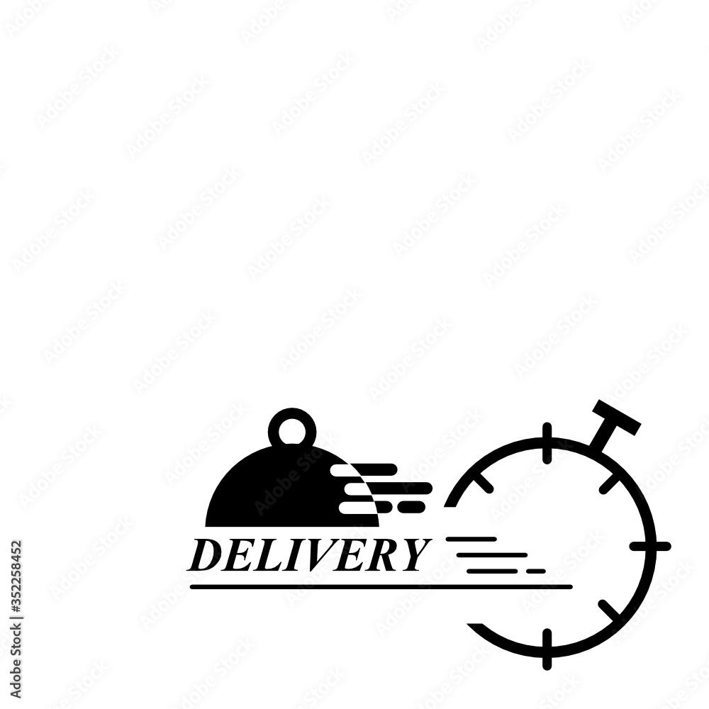 Food delivery icon for apps and website. Delivery concept. Vector ...