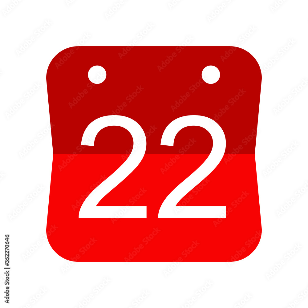22 Event date icon, Calendar date icon Stock Vector | Adobe Stock