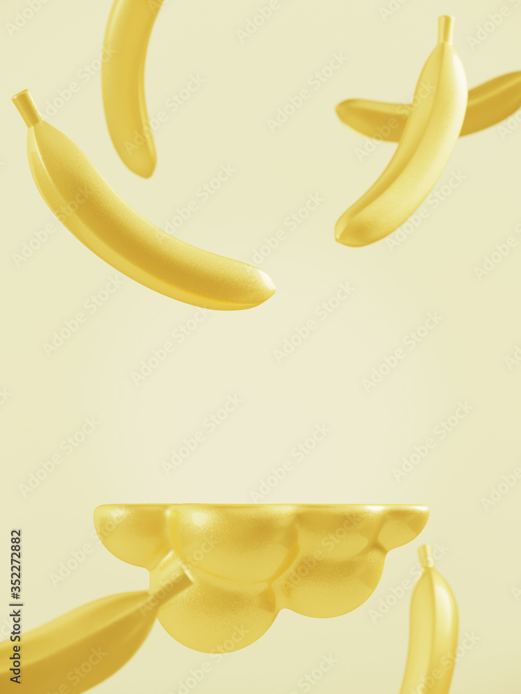 Minimal Beverage background for smoothie and drink presentation. Yellow ...