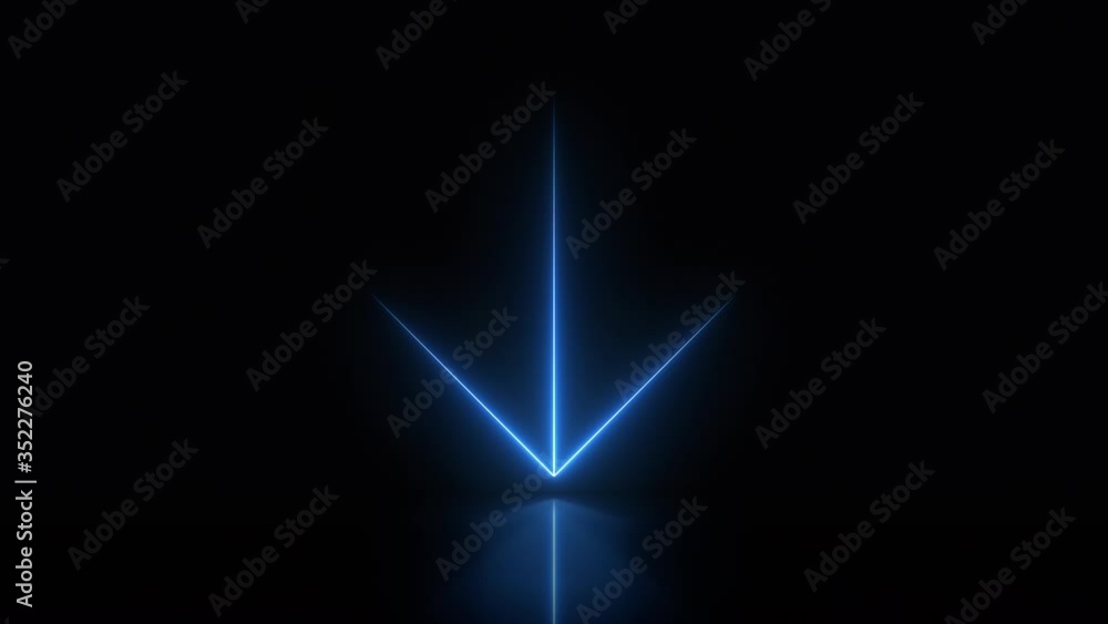 Blue neon arrow animation 4K background Stock Video | Adobe Stock