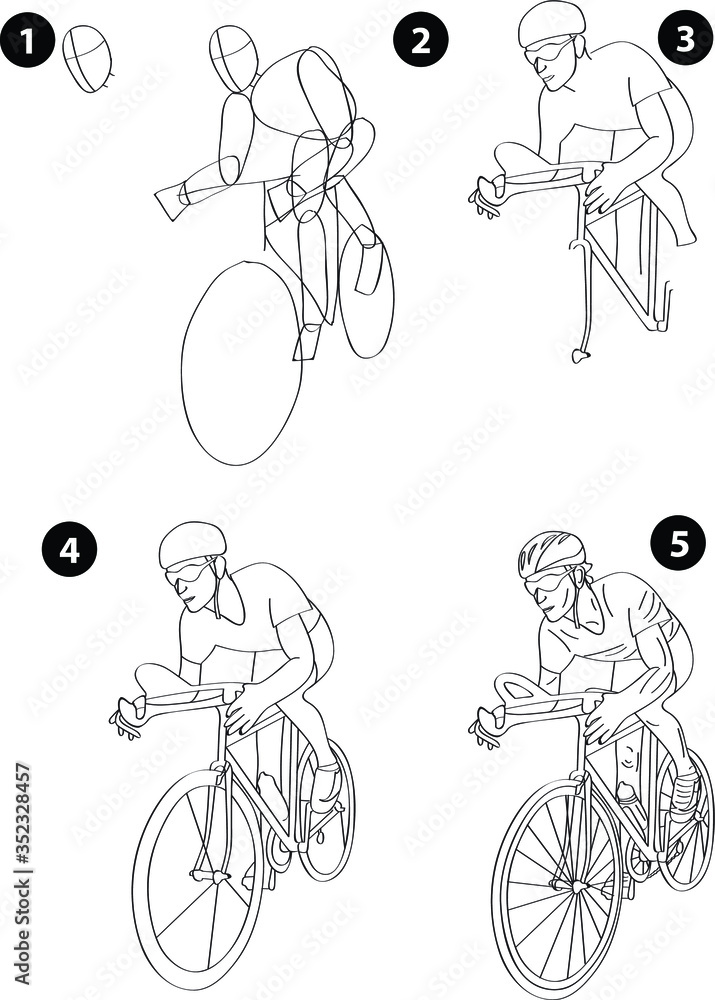 Drawing learn step by step tutorial techniques people occupations set ...