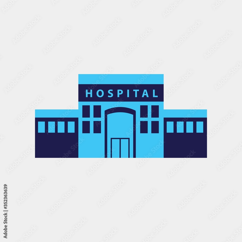hospital vector icon medical facility building for patient admission ...