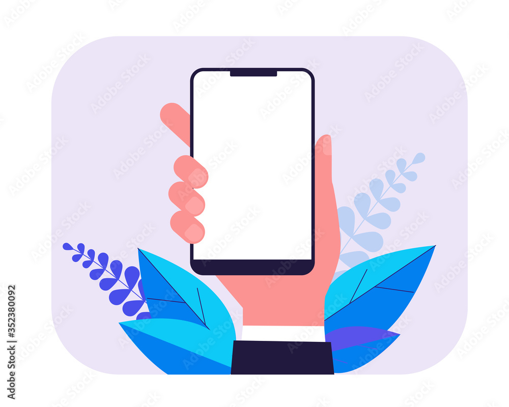 Iphone Hand Illustration