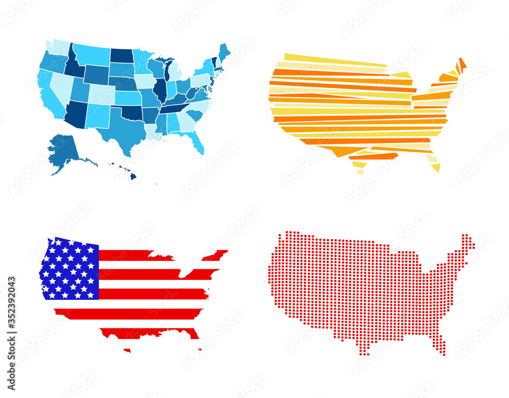 USA map vector illustration Stock Vector | Adobe Stock