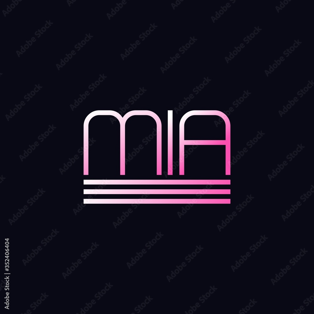 MIA Logo. Feminine Logo. Letter Logo Wordmark Logo. Stock Vector ...