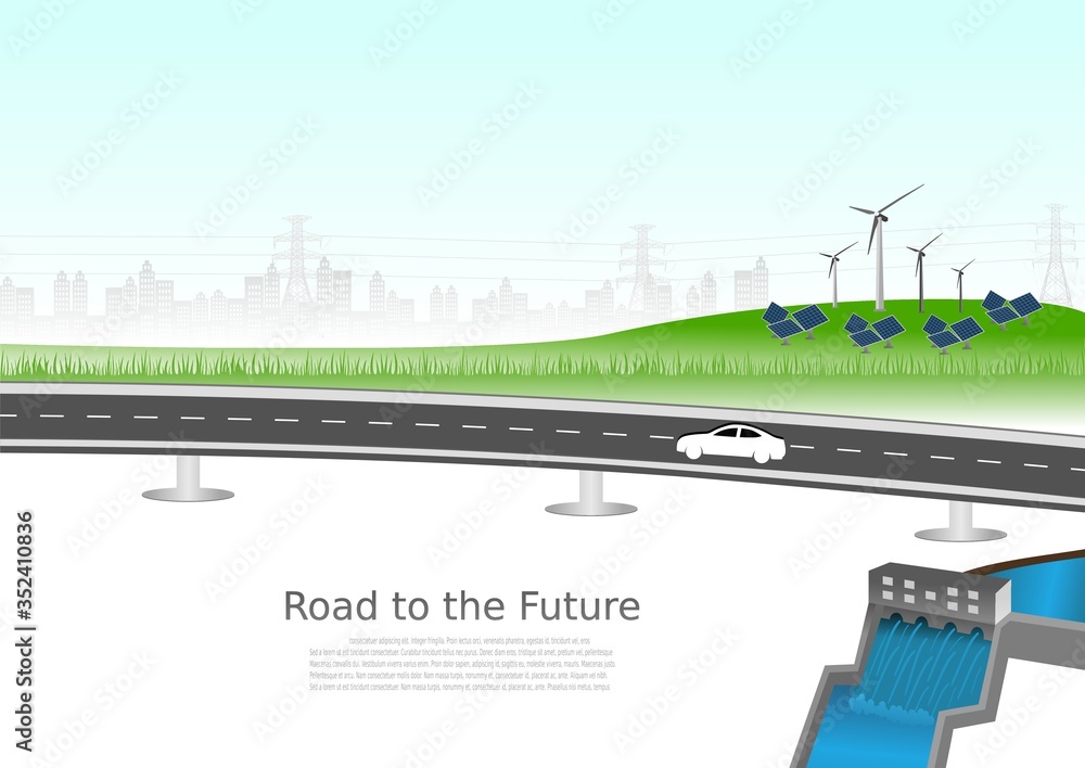 Power generation system renewable Clean energy from nature, such as ...