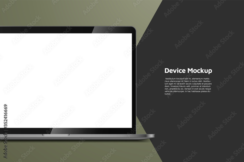 Laptop isometric perspective view. Template for infographics or ...
