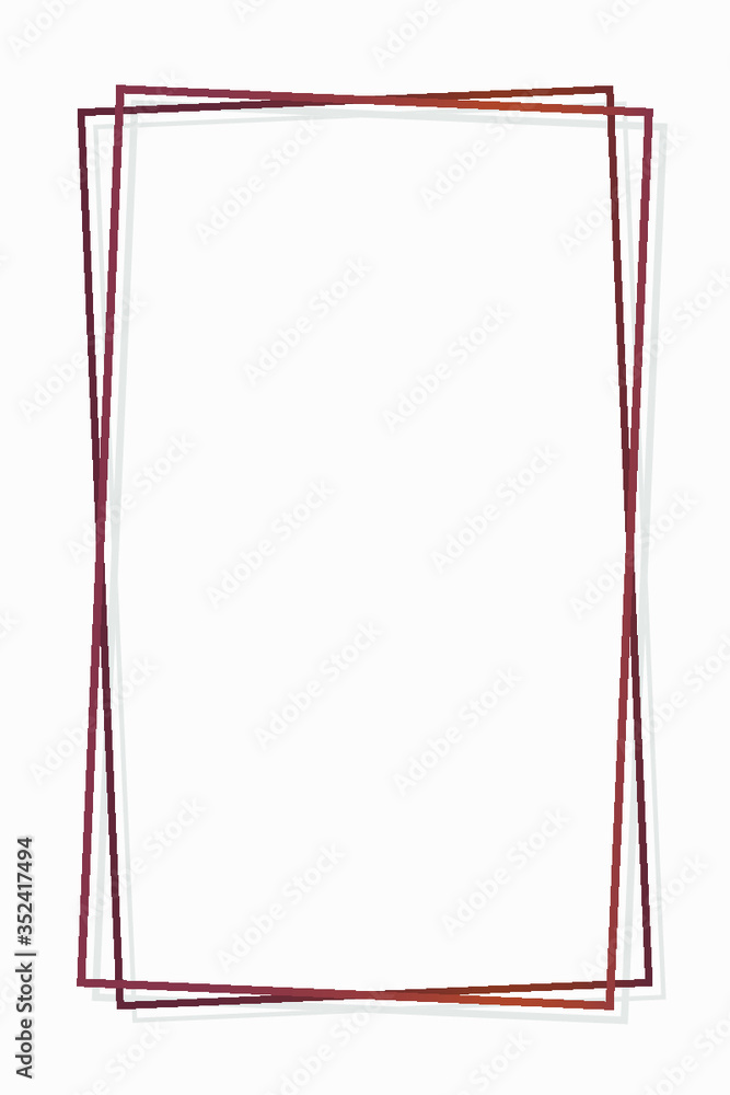 Rectangle bronze frame on white background vector Stock Vector | Adobe ...