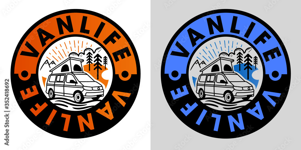 VANLIFE - STAMP - LOGO - LABEL Stock Vector | Adobe Stock