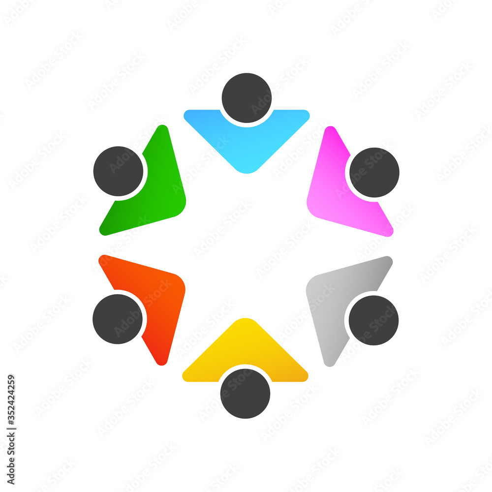 Community design inspiration vector template, Social relationship and ...