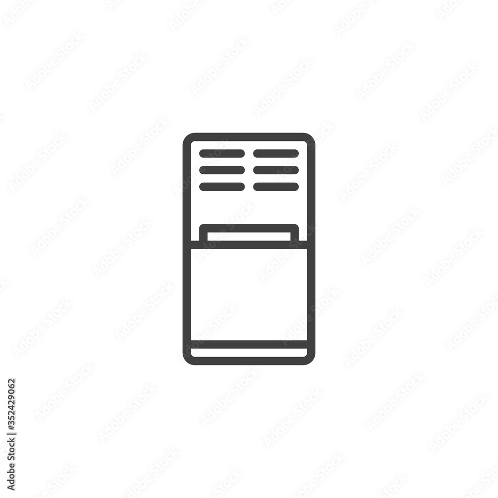 Portable Air Conditioner line icon. linear style sign for mobile ...