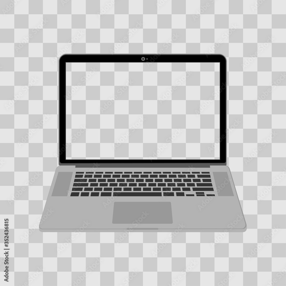 laptop layout in flat style, device screen layout. Vector illustration ...
