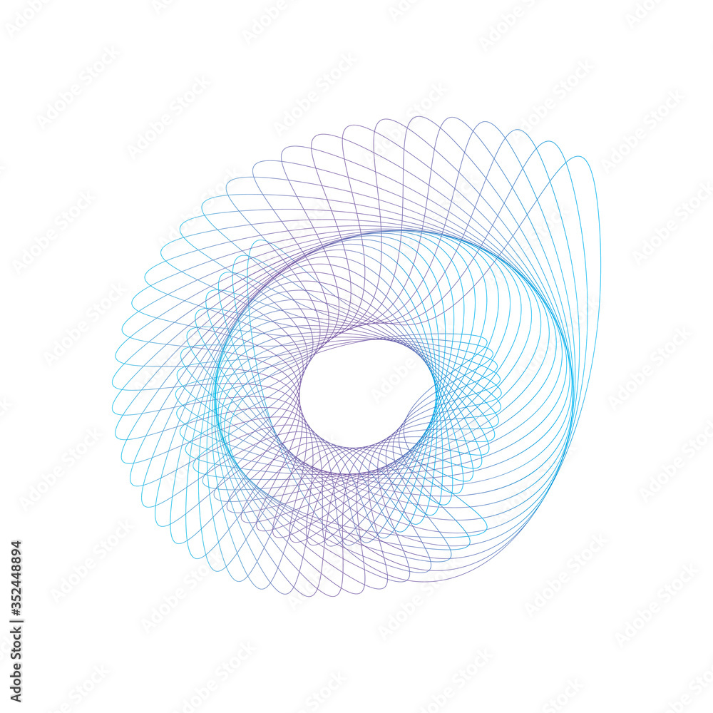 Spirograph abstract element on a white background. Vector illustration Stock Vector | Adobe Stock