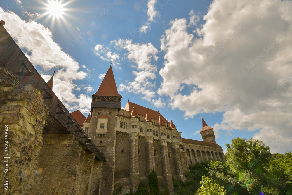 Hunedoara Castle, also known a Corvin Castle or Hunyadi Castle, is a ...