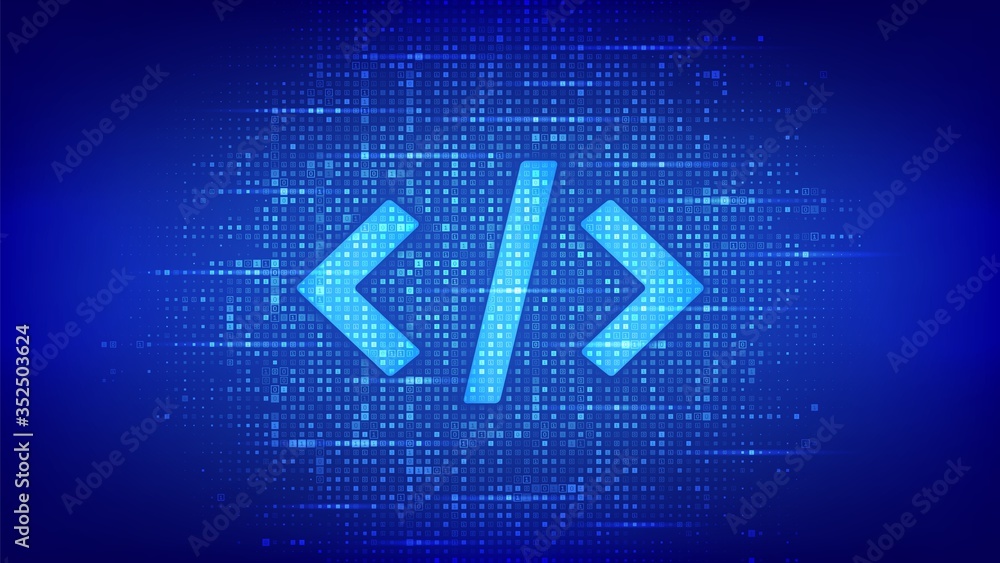Programming Code Coding Or Hacker Background Programming Code Icon 8798
