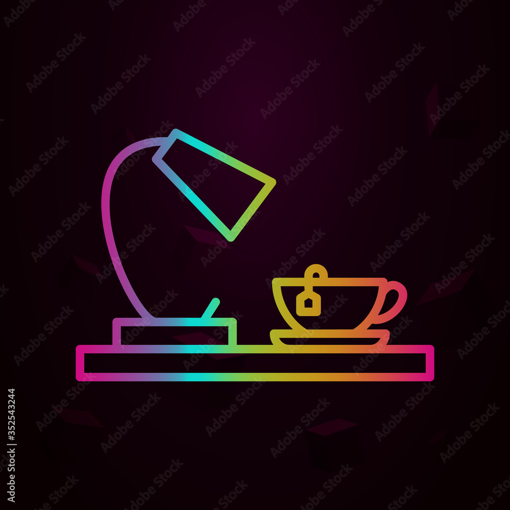 Workplace, tea nolan icon Simple thin line, outline vector of Workplace ...