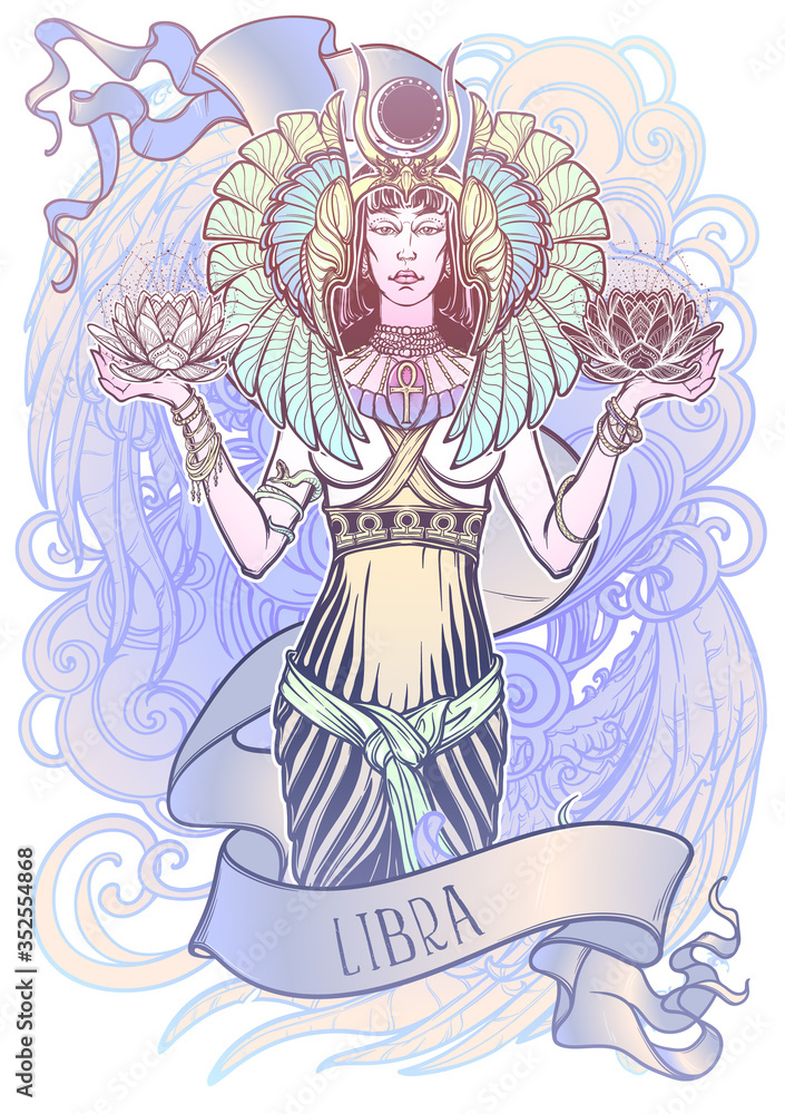 Poster Zodiac sign of Libra, element of Air – Muurposter | Europosters