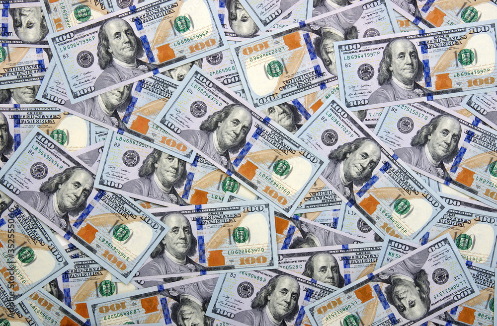 Money background of dollar banknotes Stock Photo | Adobe Stock