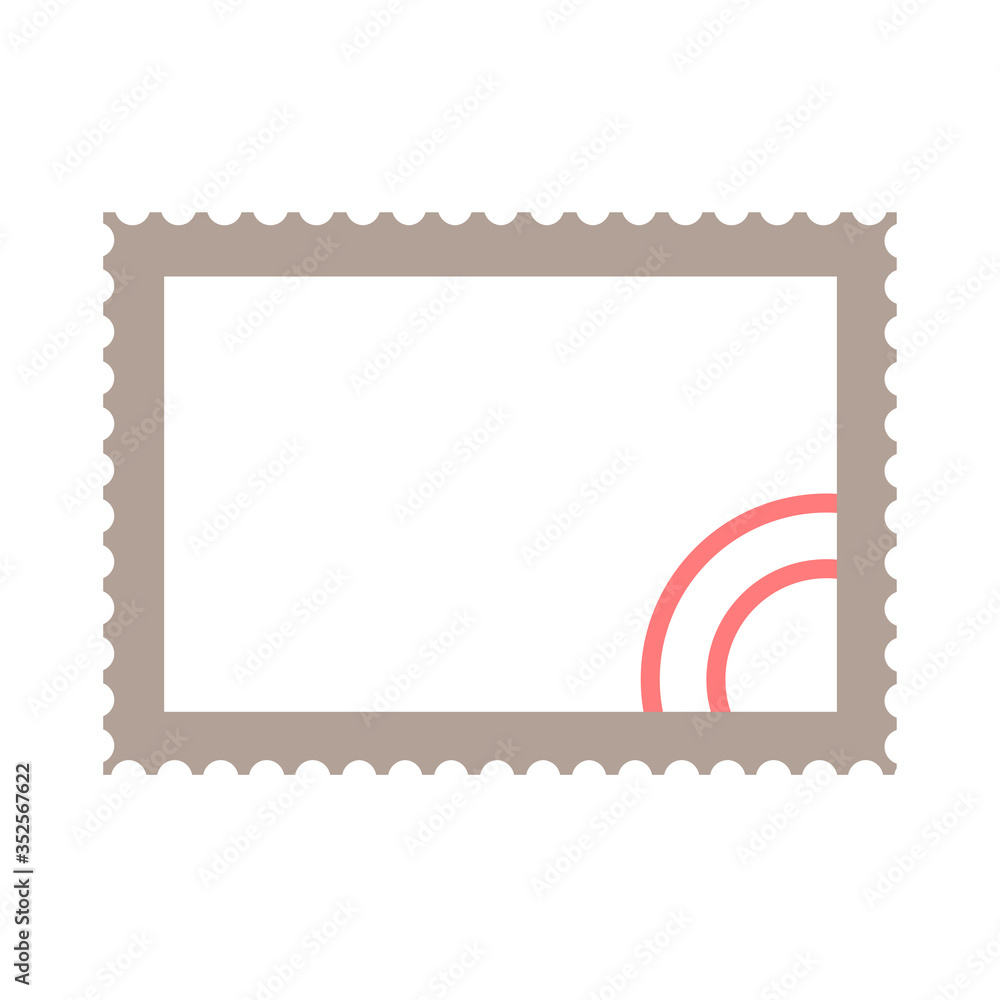 Postage stamp template. Blank rectangle and square postage stamp. stock ...