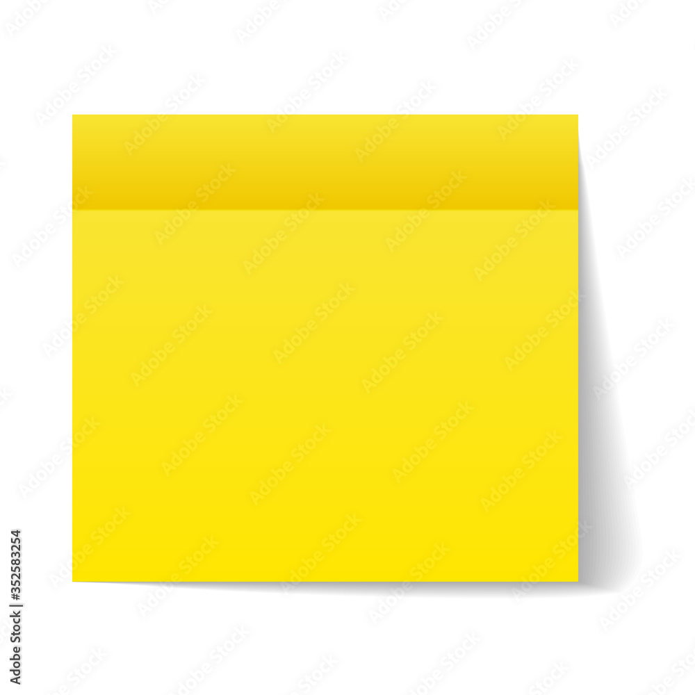 Post note sticky sticker with peel off corner isolated on a transparent ...