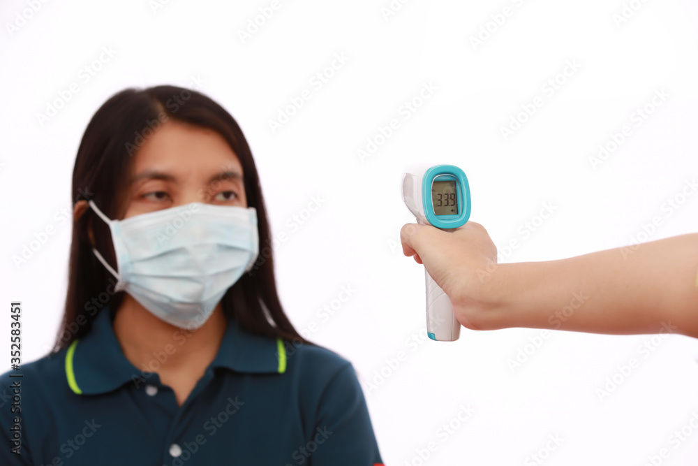 Thermometer Scan Fever And body temperature of Coronavirus before enter ...