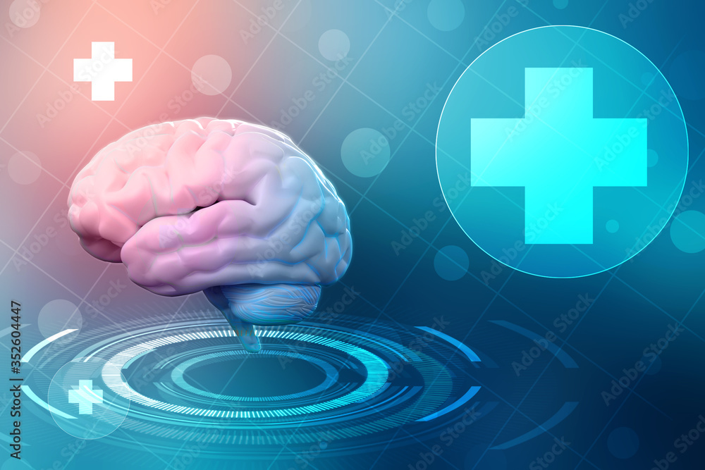 3d illustration Human health brain Stock Illustration | Adobe Stock