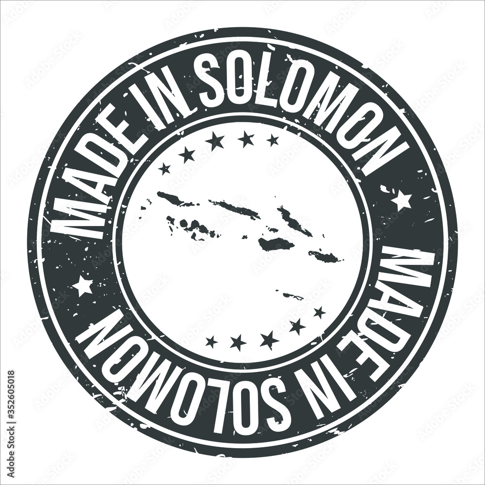 Fototapeta Hampton i Marynistyczny Made in Solomon Symbol. Silhouette ...