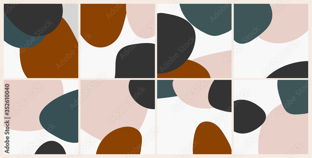 Abstract minimalist poster backgrounds. Vector art illustration. Stock ...