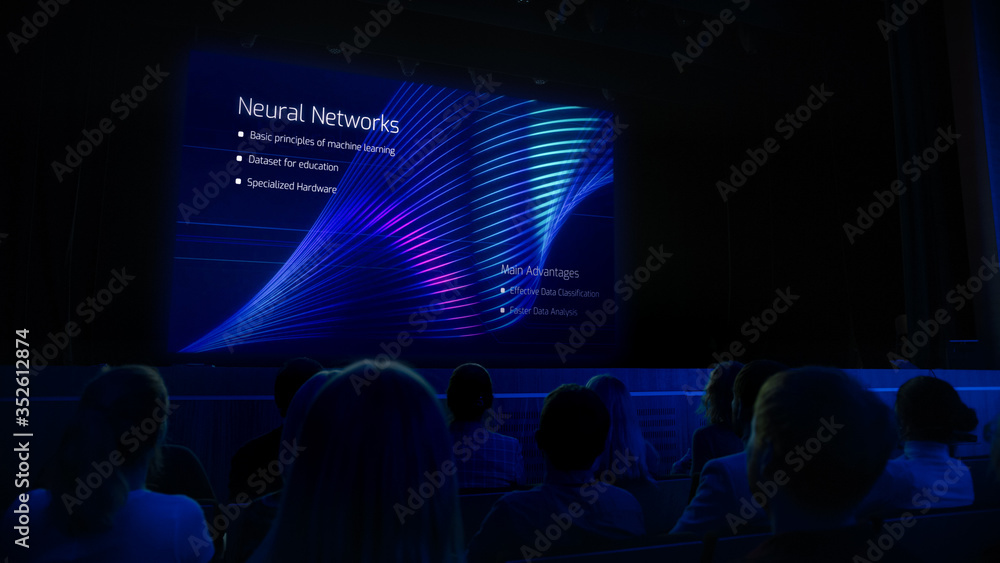 In the Movie Theater Captivated Audience Watching Computer Science ...