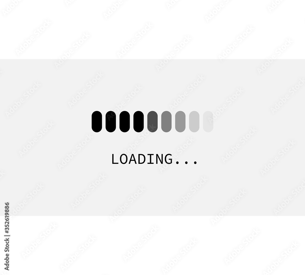 Loading icon.loading bar Progress bar icon isolated, minimal design ...