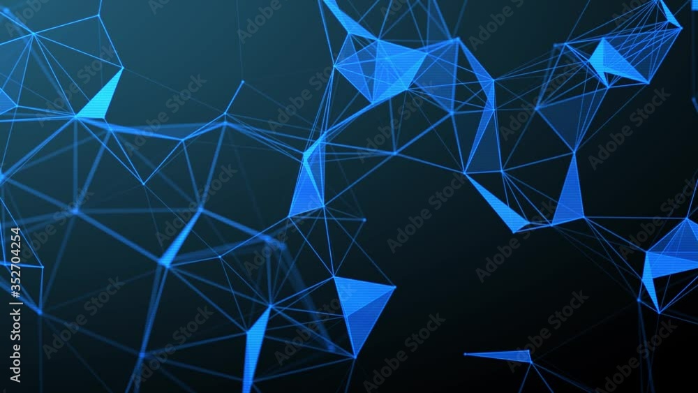 Vidéo Stock Digital Plexus background. Business technology or medical blue background. From a ...