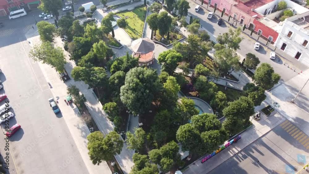 Perspectiva Aerea del Parque Juarez Huamantla Pueblo Magico, Tlaxcala ...