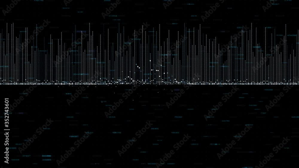 White audio equalizer video animation for music, videos, events ...