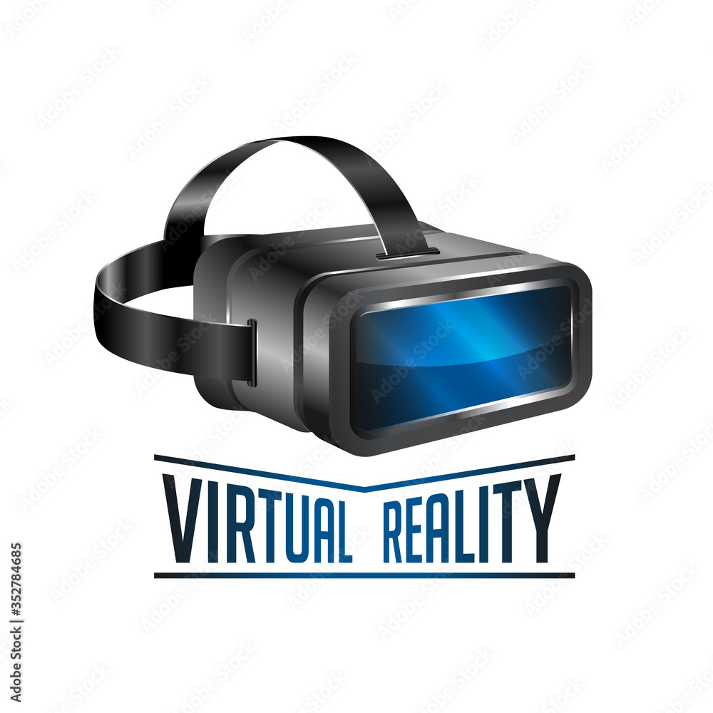 VR headset vector logo isolated on white, VR logo. EPS 10. Virtual ...