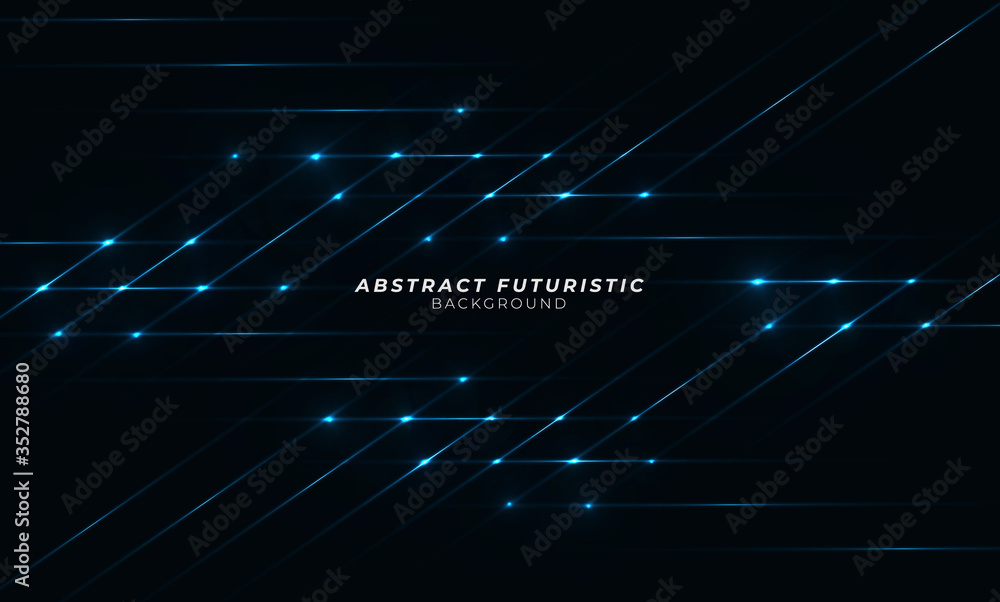 Abstract blue laser beams. Isolated on transparent black background ...