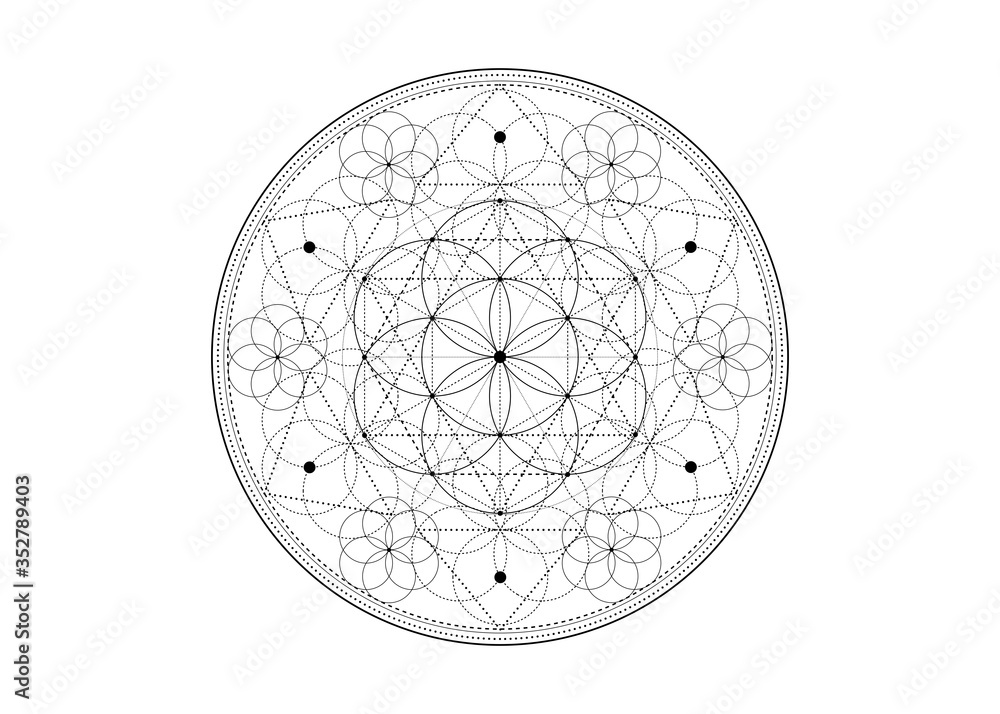 How To Draw Flower Of Life Sacred Geometry | Best Flower Site