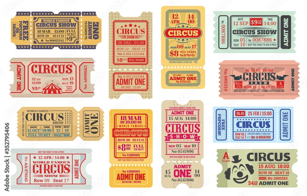 Vintage Carnival Tickets